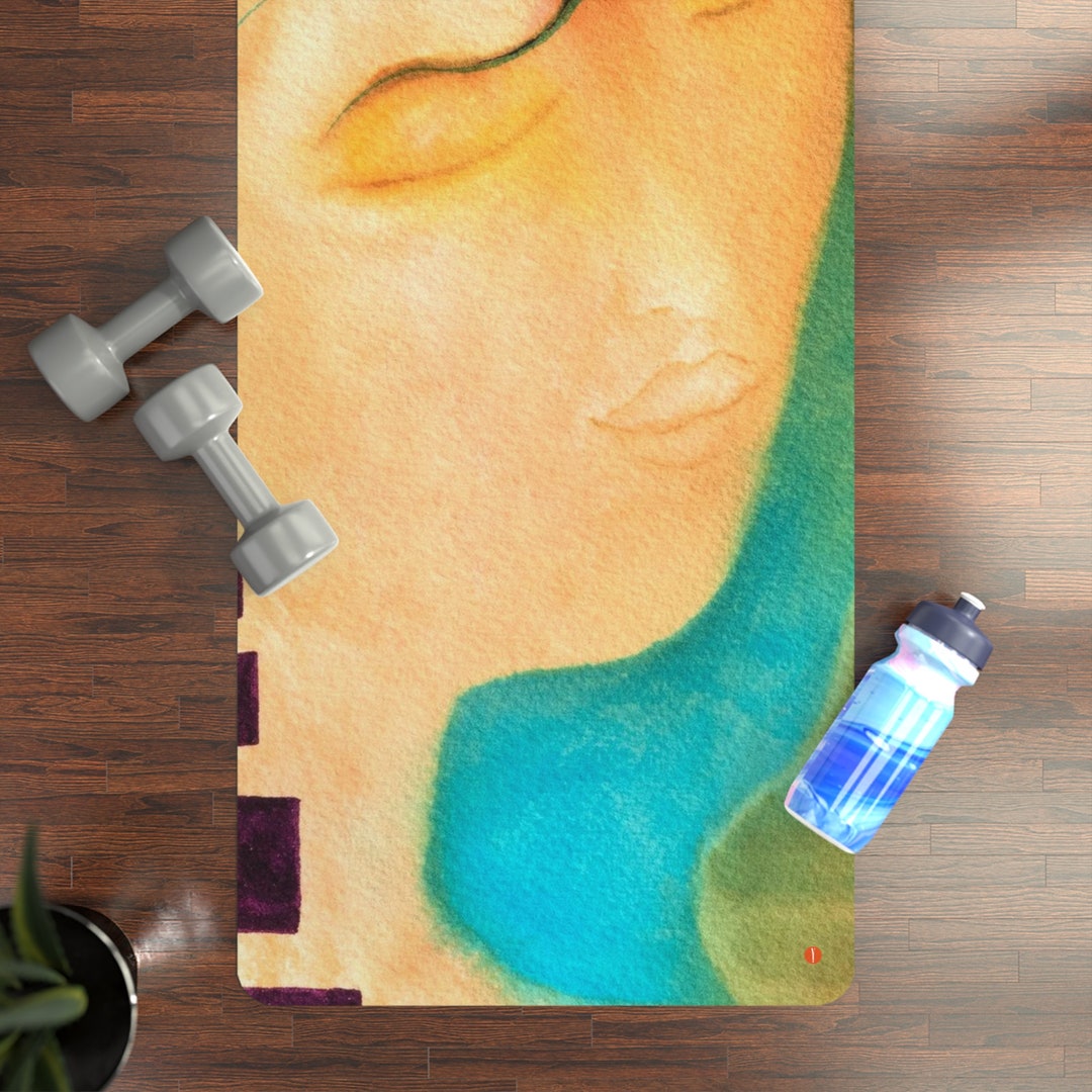 Awakening | Abstract Face Yoga Mat | Original Art Design | Eco-friendly ...