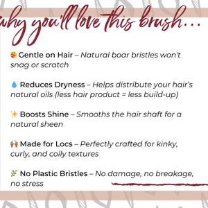 Original Double Sided Loc Brush for Dreadlocks, Natural Bristle Brush ...