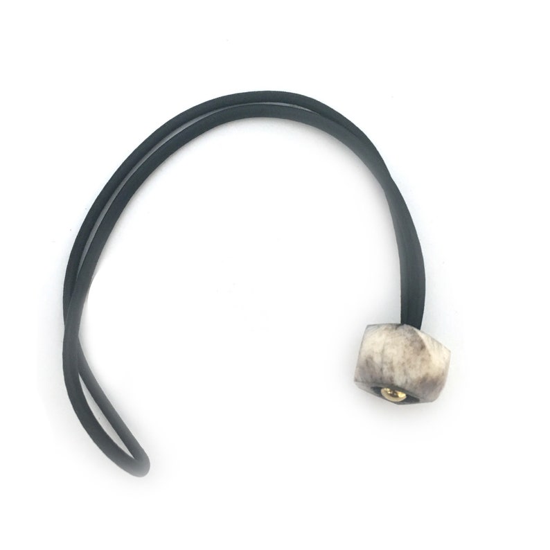 Gray Geode Hair Tie Loc Lasso with Dread Bead Natural | Etsy