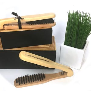 Original Double Sided Loc Brush for Dreadlocks, Natural Bristle Brush ...