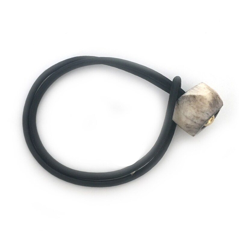 Gray Geode Hair Tie Loc Lasso with Dread Bead Natural | Etsy