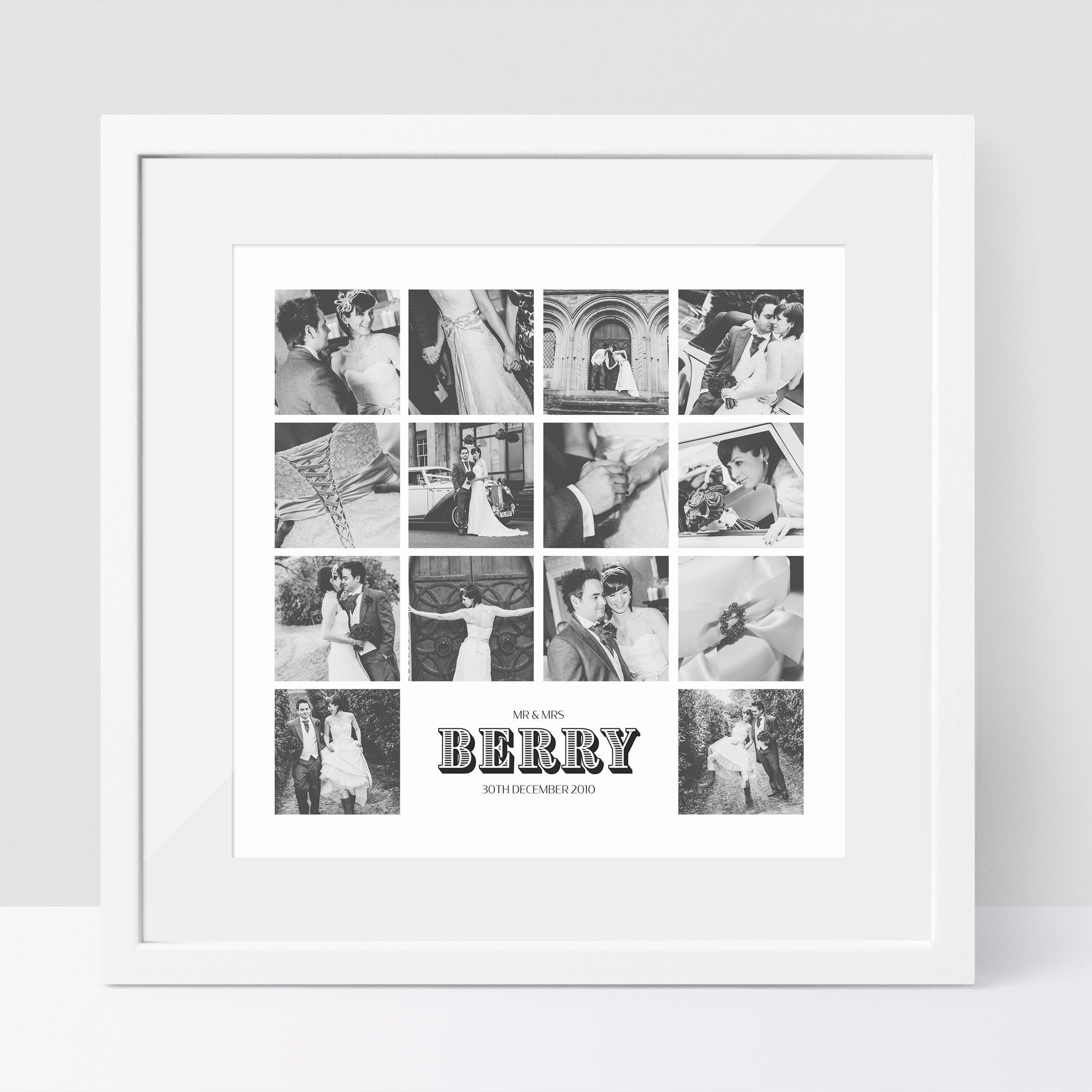 Impresión collage de fotos / marco de collage de fotos | Etsy