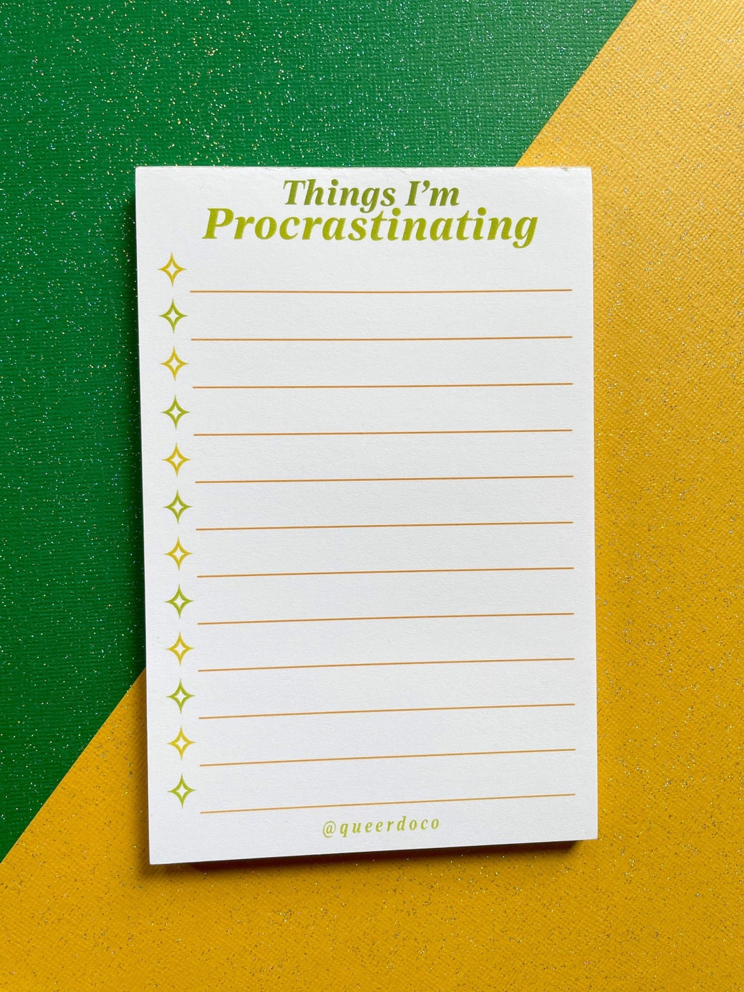 Things I’m Procrastinating Notepad — Procrastination, Funny Gift ...