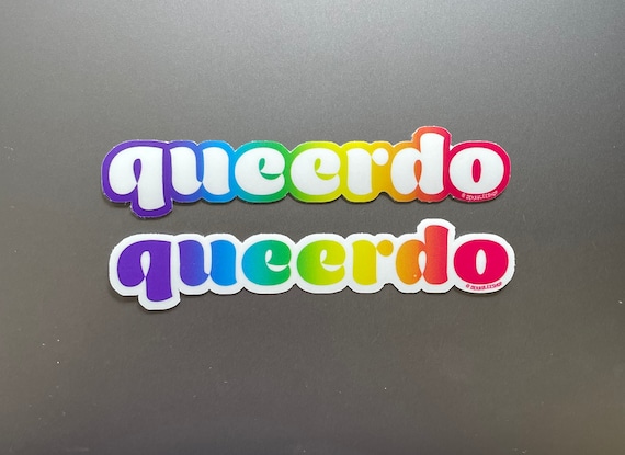 Stickers, Labels & Tags 3 in 1 Queer Printed Rainbow Colourful LGBTQI ...