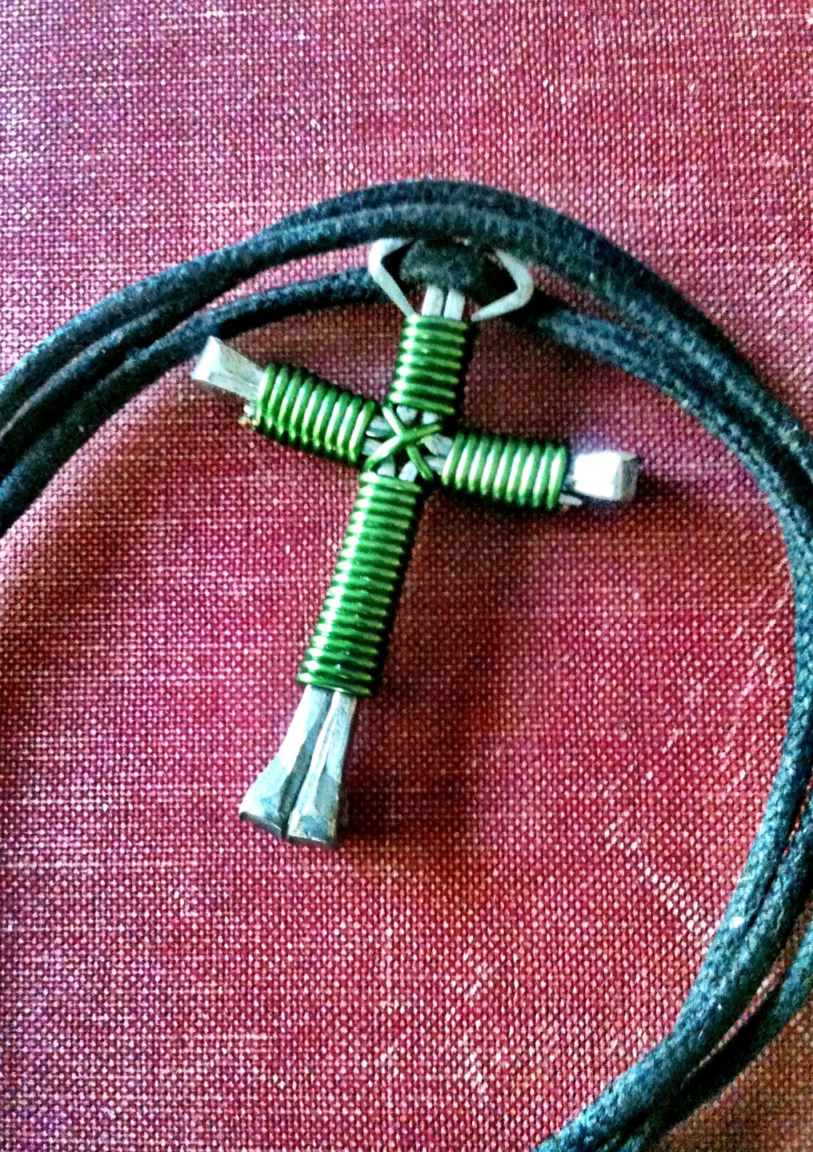 Wire Wrapped Green Disciple's Cross - Etsy