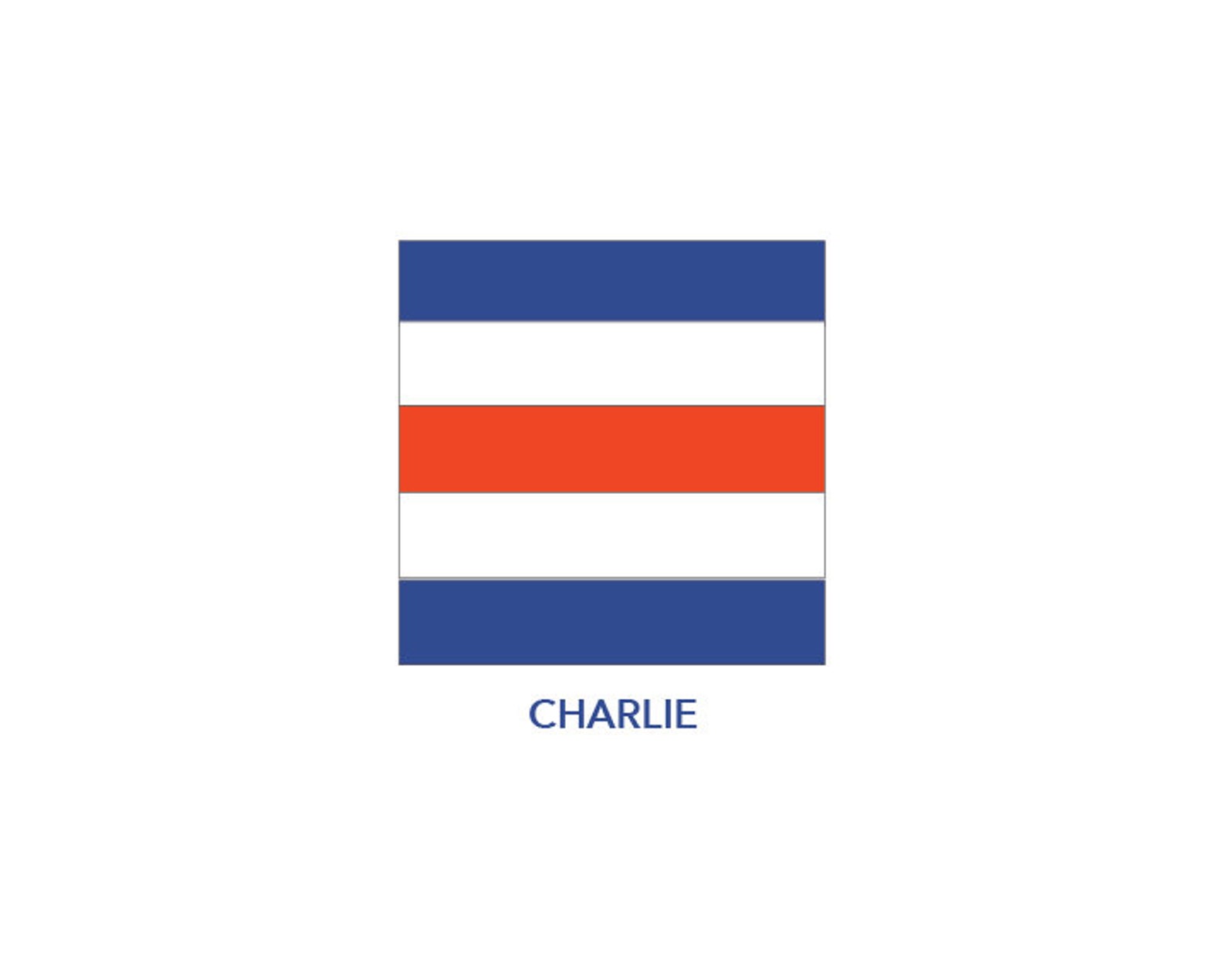 Set of ABC Alpha Bravo Charlie Nautical Flag 5x5 (square), 8x8 (square ...