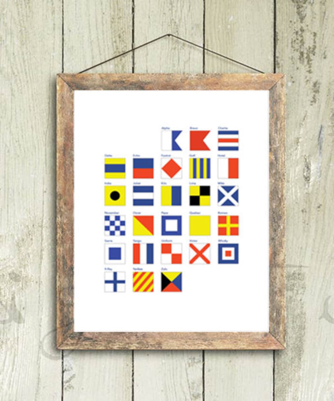 Phonetic Alphabet Signal Flag - 8x10, 11x14 Print - Etsy