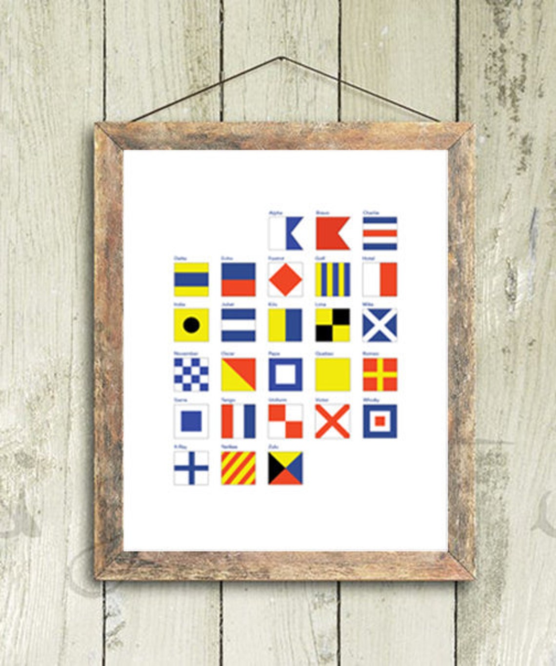 Phonetic Alphabet Signal Flag 8x10, 11x14 Print - Etsy