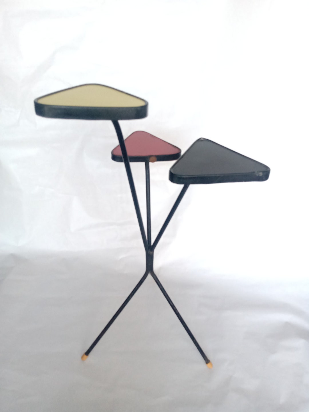 Midcentury Plant Stand 60s Side Table Plant Display 3 Tier Sixties ...