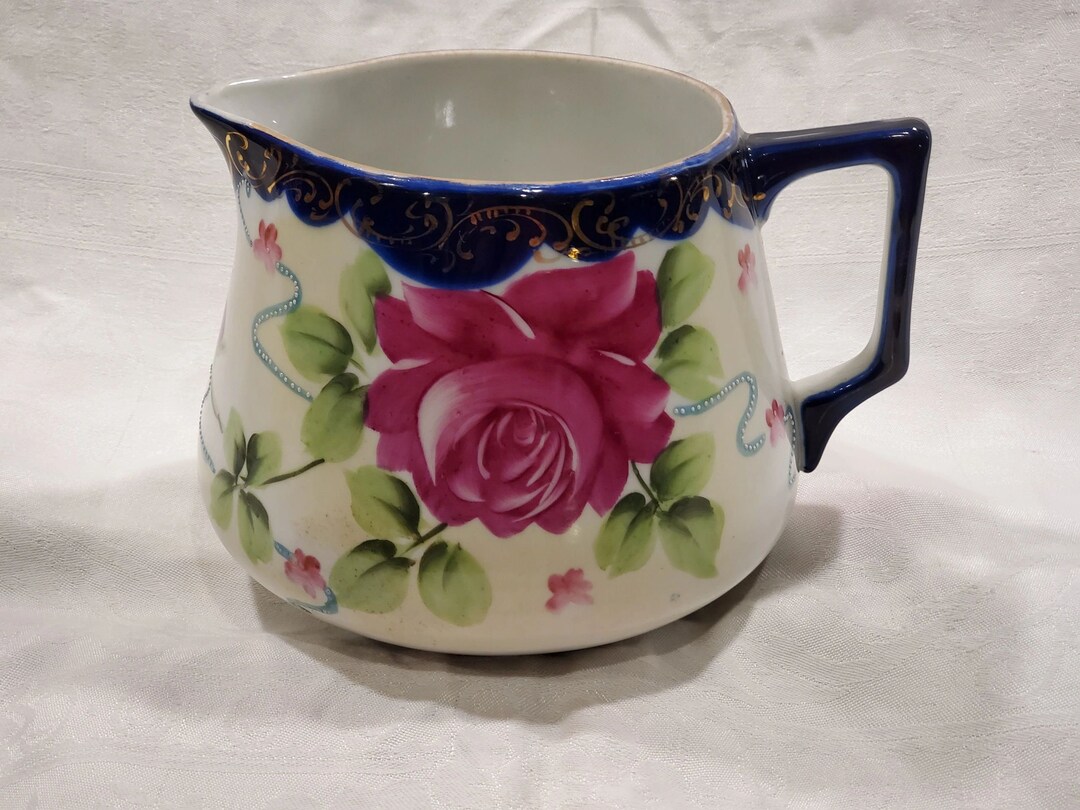 Nippon Hand-painted Pitcher, Rare - Etsy