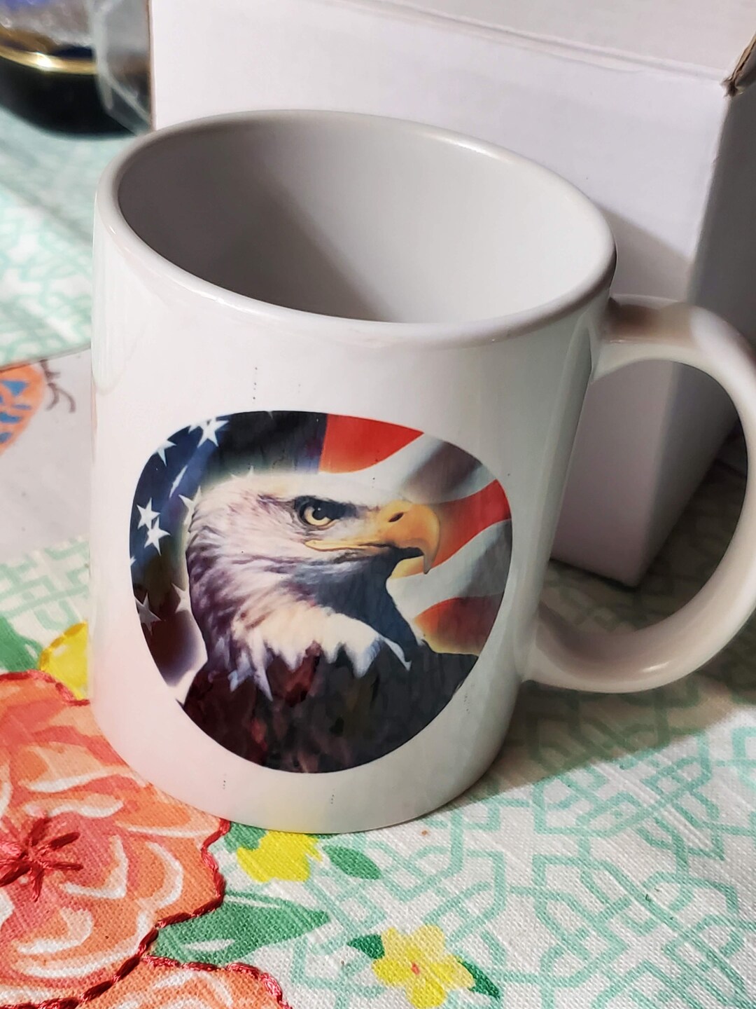 Coffee Cup With Eagle, American Flag - Etsy