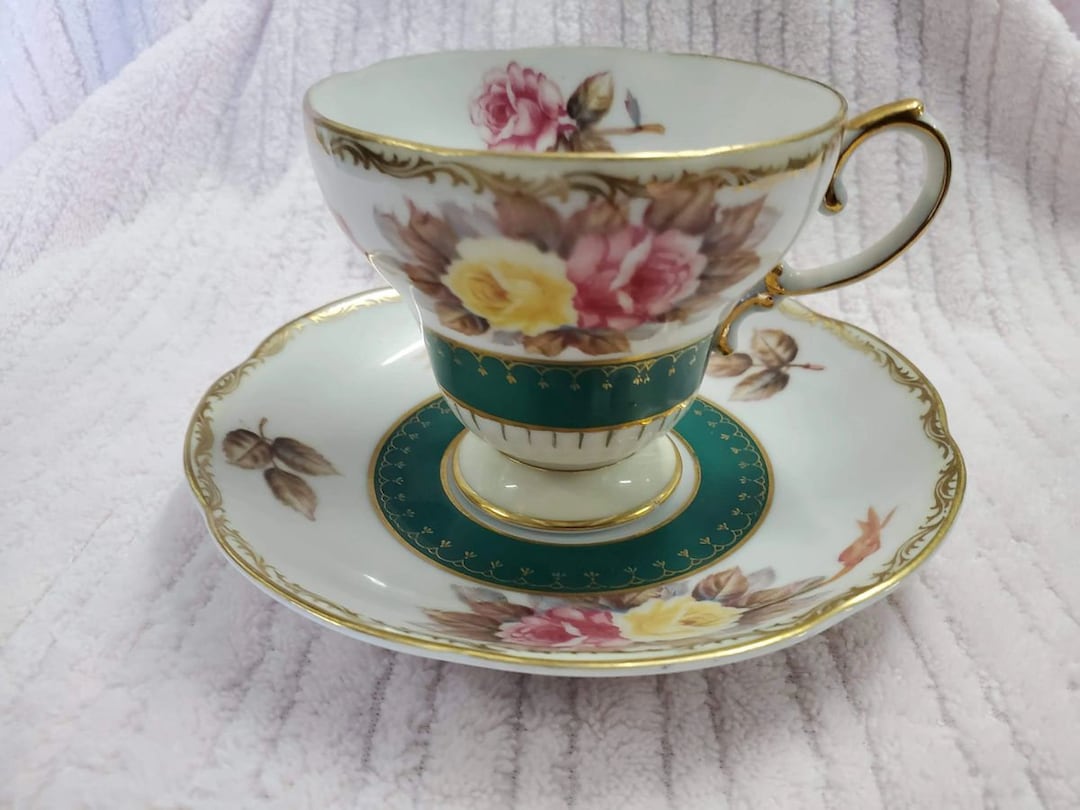 Shafford Porcelain Tea Cup & Saucer - Etsy