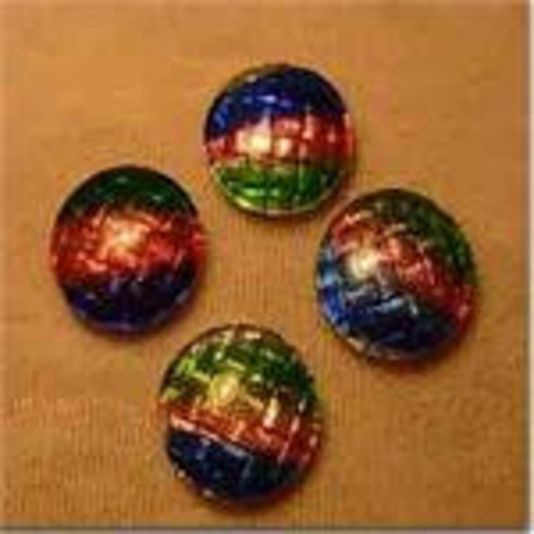 4 Vintage German Rainbow Glass Stones - Etsy