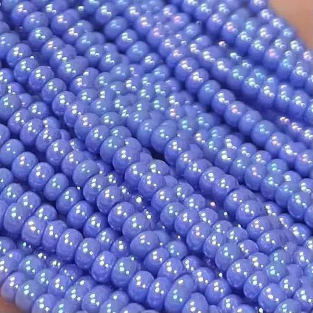 1 Hank Blue Delft Light AB Czech Glass Seed Beads - Etsy