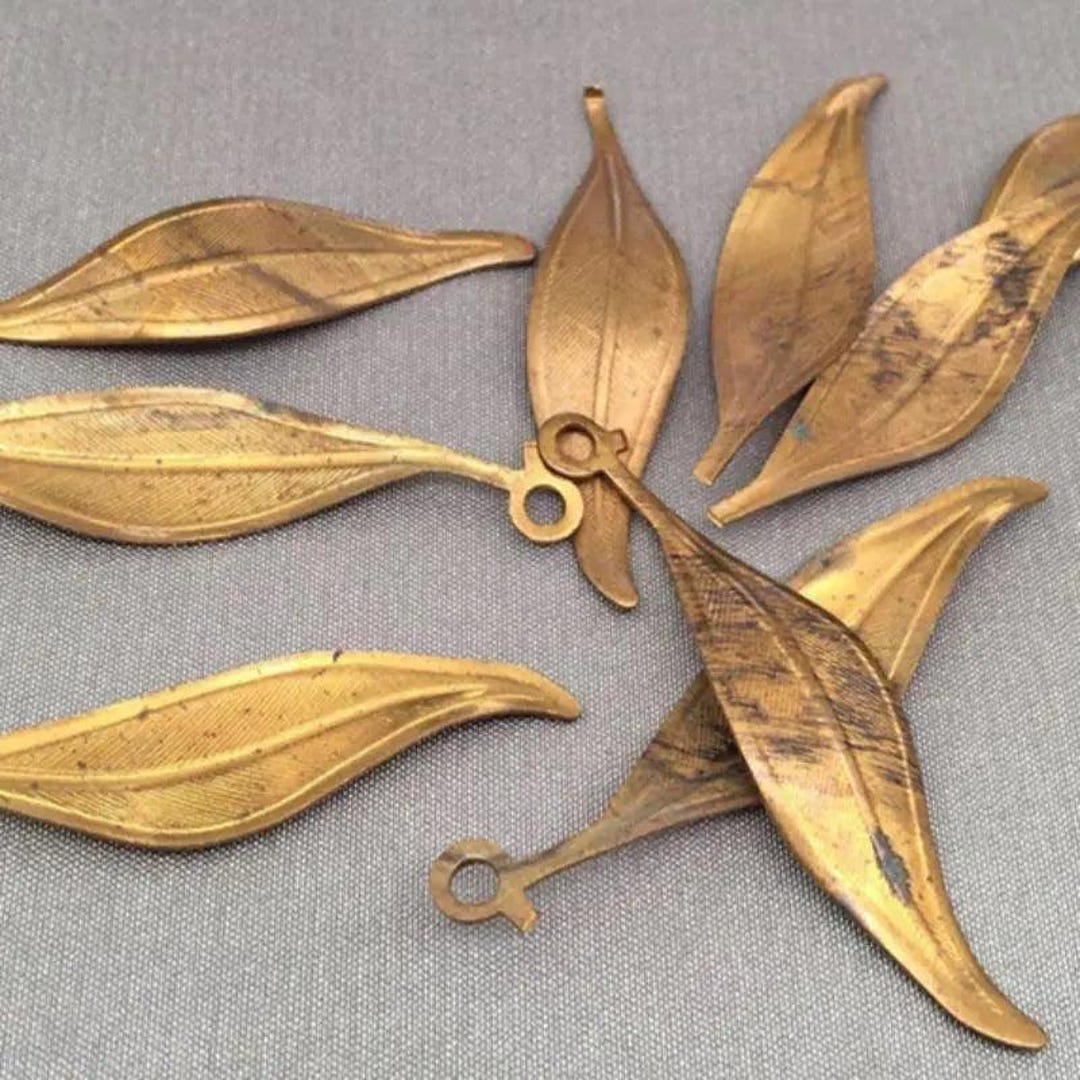 10 Vintage Brass Cut Leaf Pieces for Re-purpose - Etsy