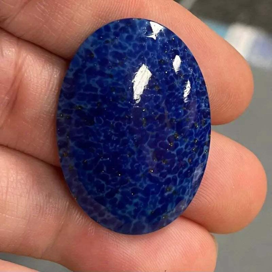 1 Vintage Blue Lapis Japan Oval Large Glass Cabochon - Etsy