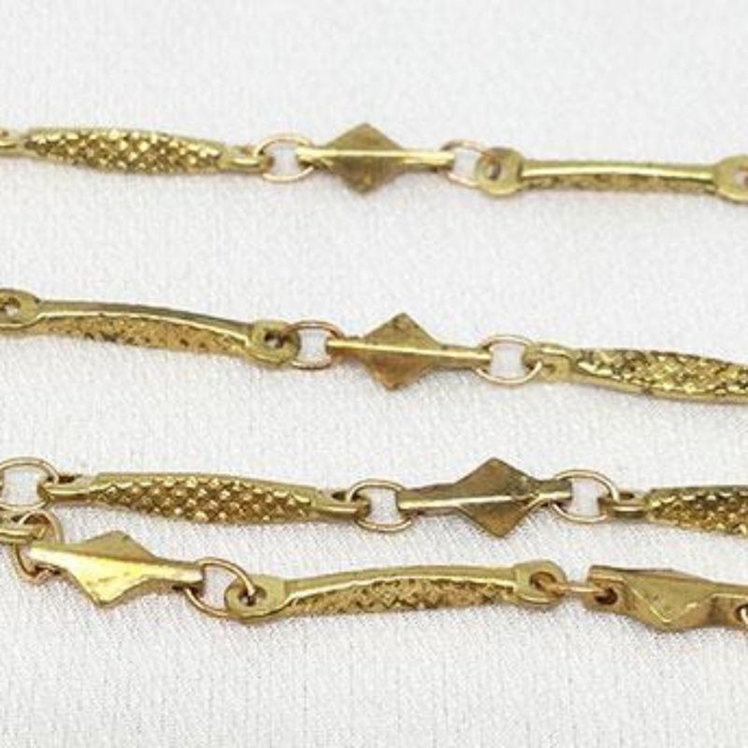 1 Foot Vintage Solid Brass Metal Chain - Etsy