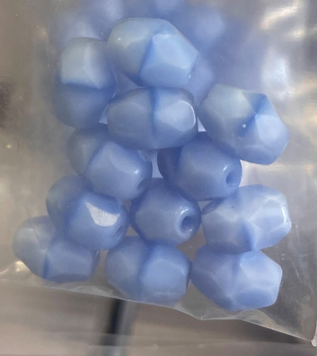 12 Vintage German Blue Rhombus Diamond Glass Beads 8106 - Etsy