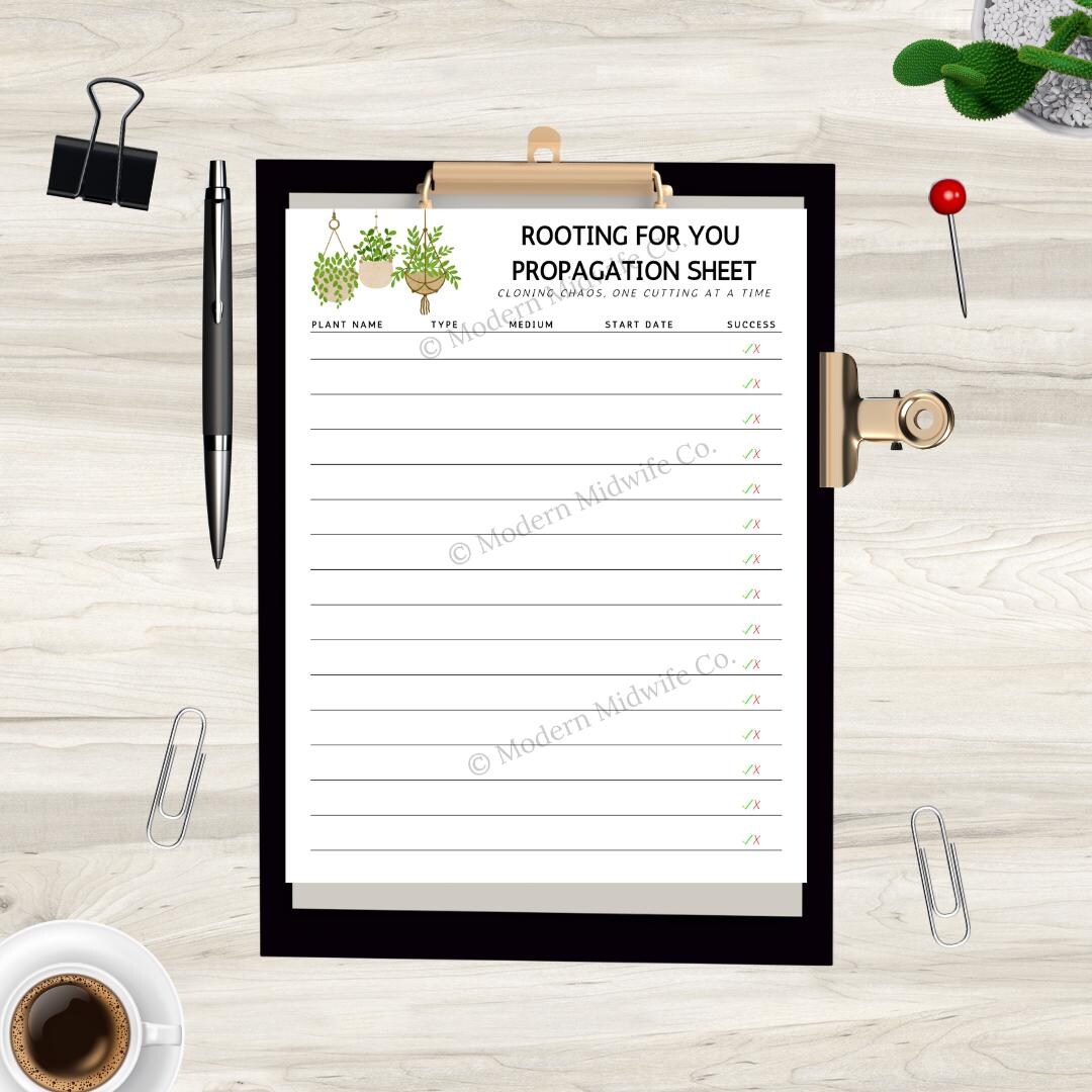 Houseplant Propagation Tracker: Printable Plant Rooting Log (digital ...