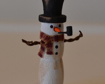 Snowman with pipe | Etsy