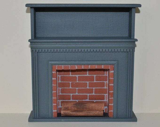 Dollhouse Miniature-fireplace With Shelf | Etsy
