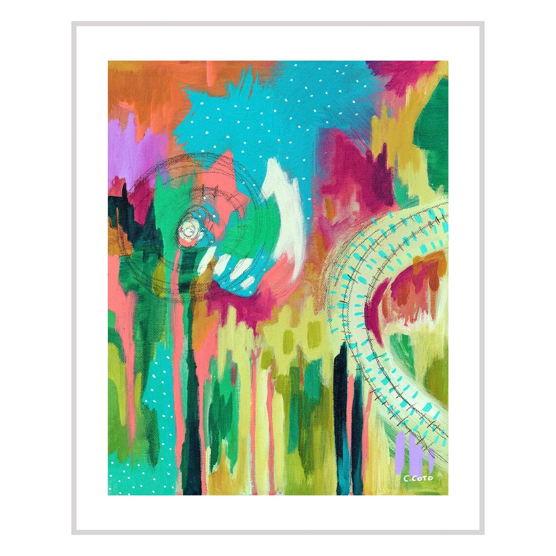 Colorful Abstract Art Multicolor Wall Art Bright Colors Art | Etsy