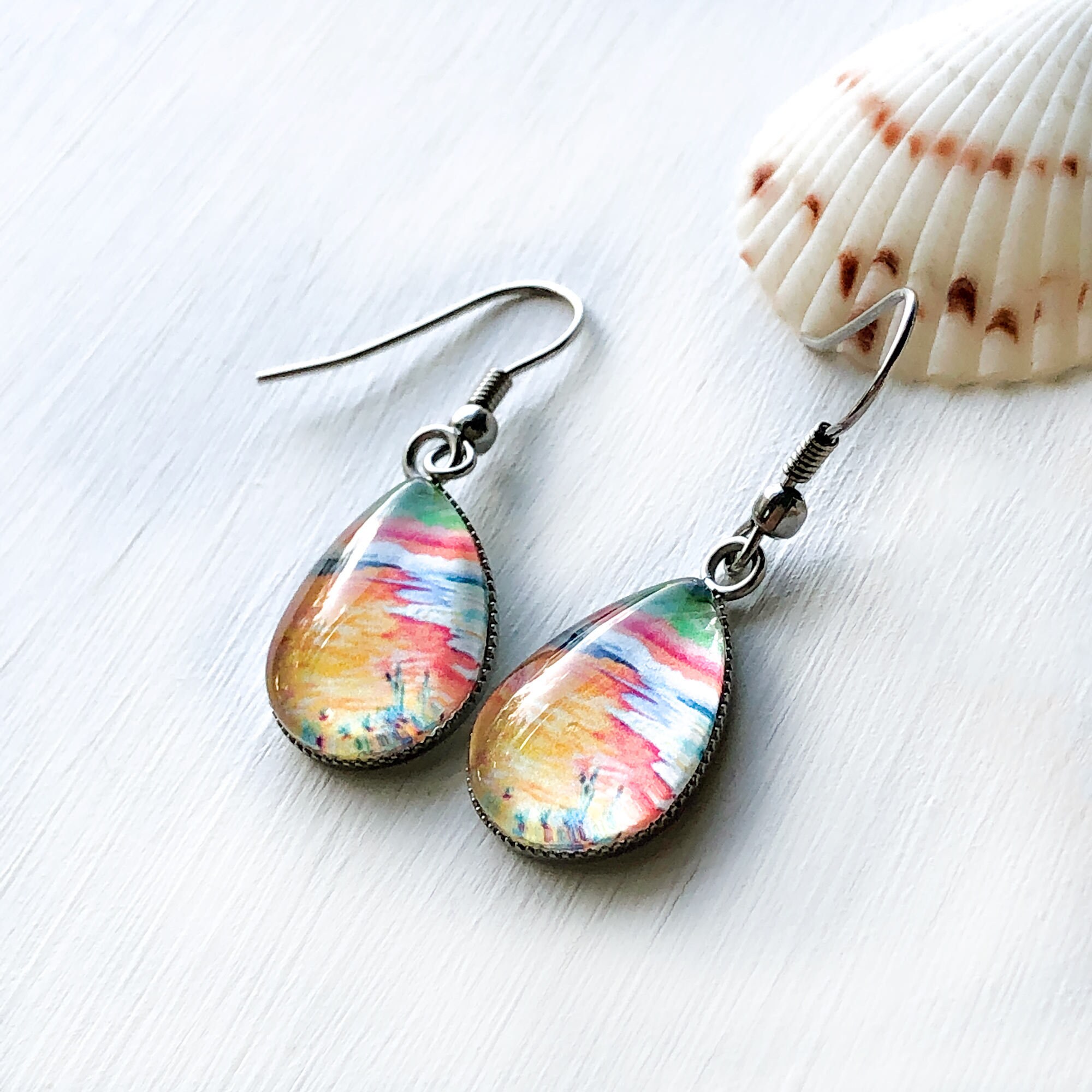 Beach Jewelry Beachy Earrings Summer Earrings Surgical - Etsy UK