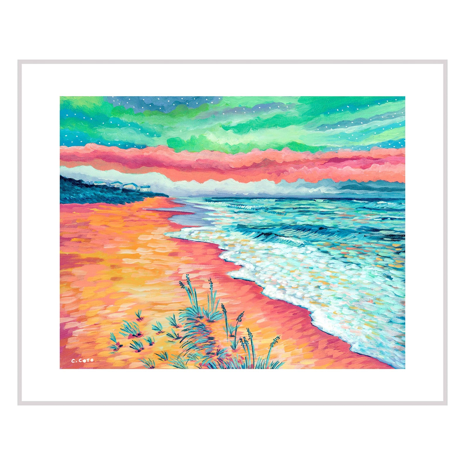 Colorful Beach Art Summer Art Beach Decor Outer Banks Art - Etsy