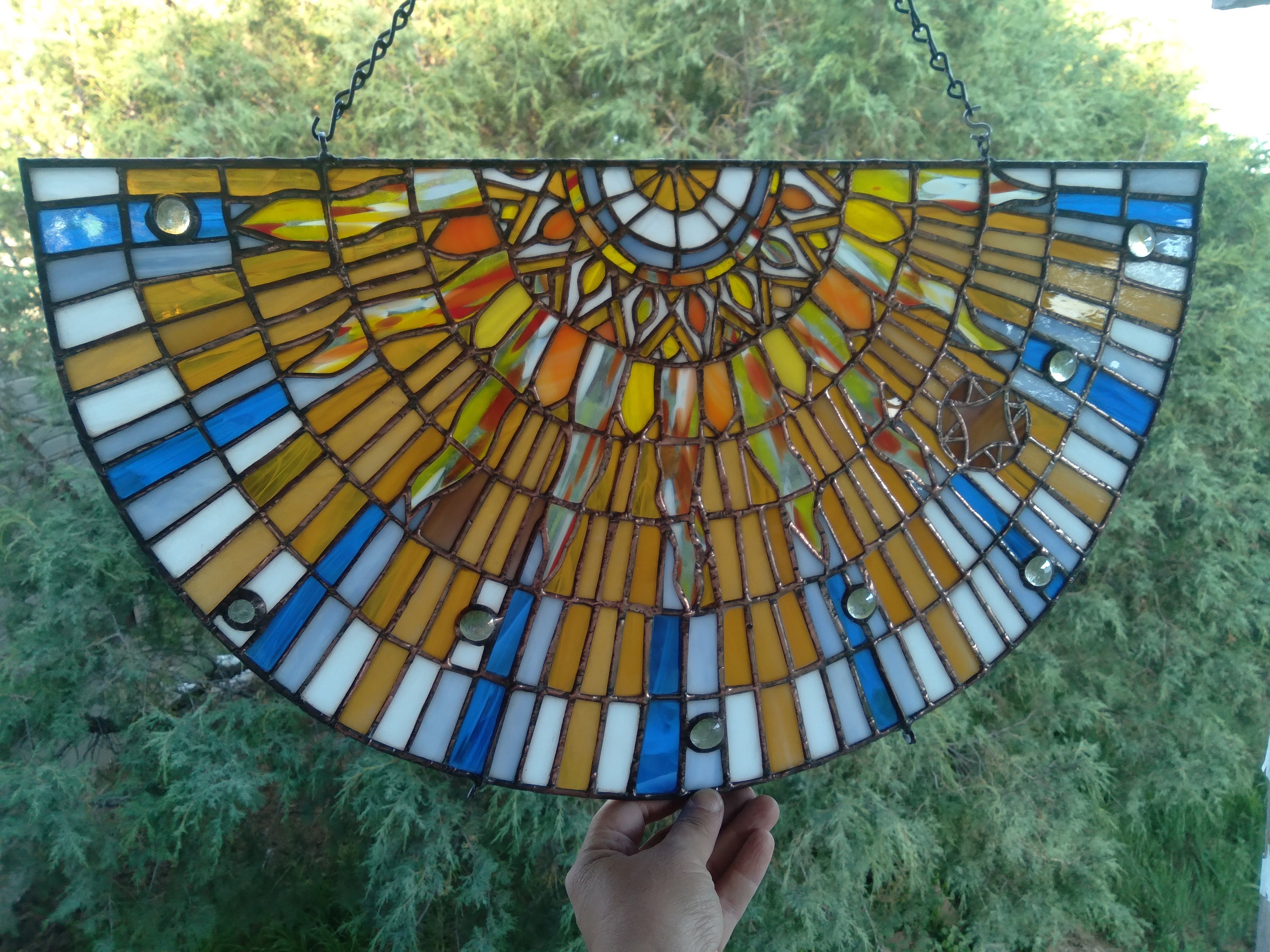 Made to Order Custom Stained Glass Panels: Church Home - Etsy
