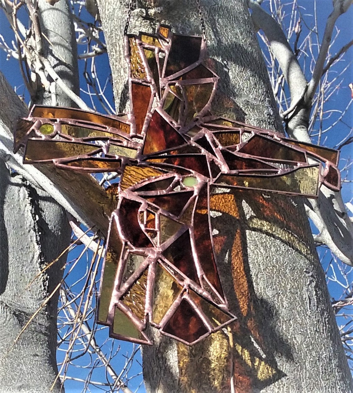 Stained Glass Cross Made to Order in Your Choice of Colors | Etsy