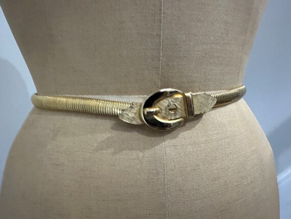 1970’s Gold Metallic Cinch Belt - Gem