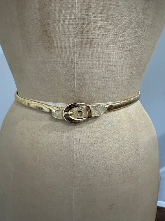 1970’s Gold Metallic Cinch Belt - Gem