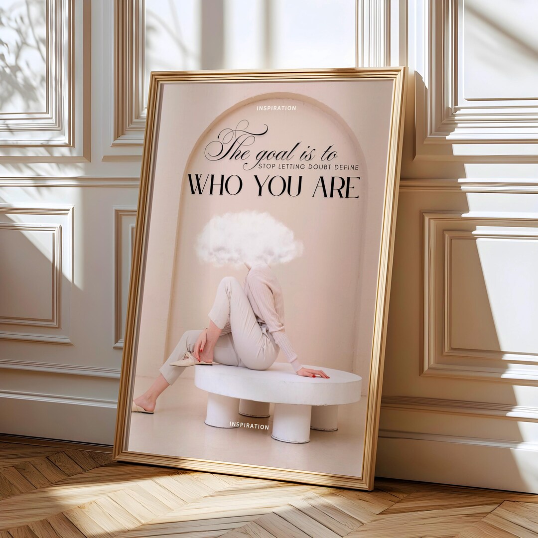 Stop Letting Doubt Define You Quote, Motivational Mindset Wall Art ...
