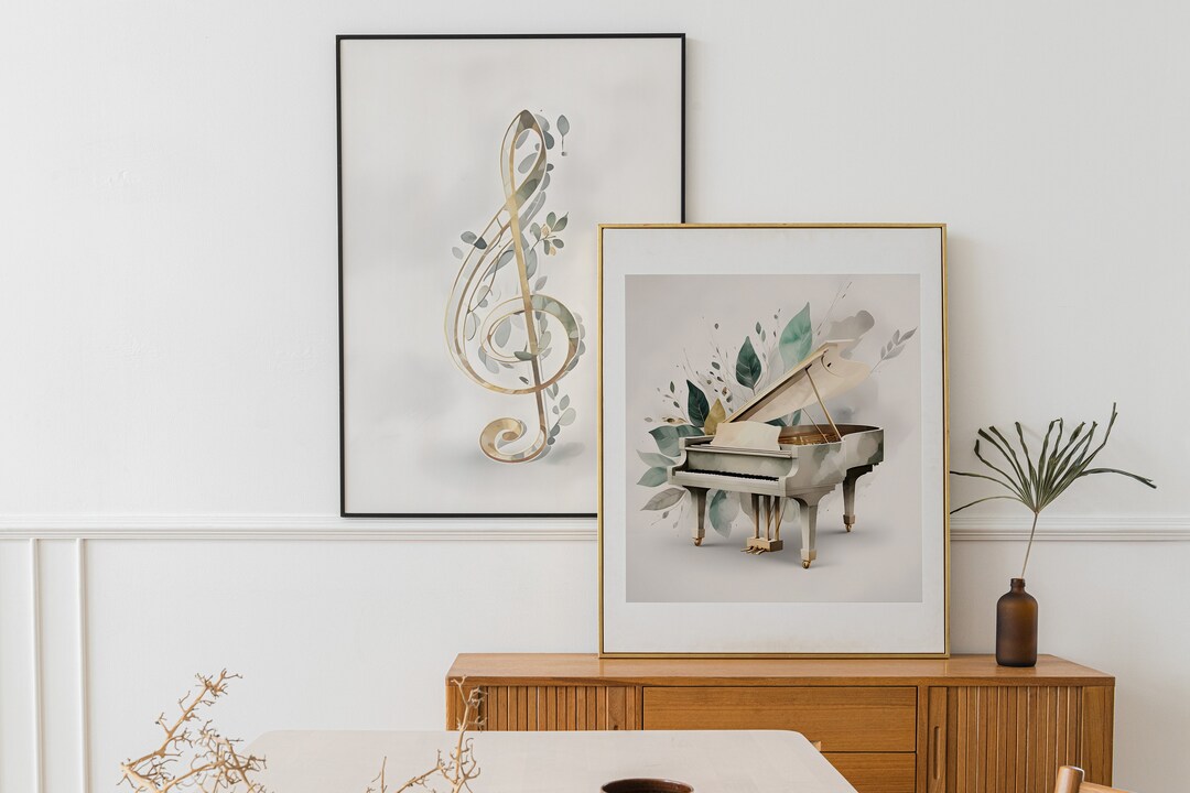 Harmonic Elegance, Music Poster, Print, Digital Download Home Decor ...