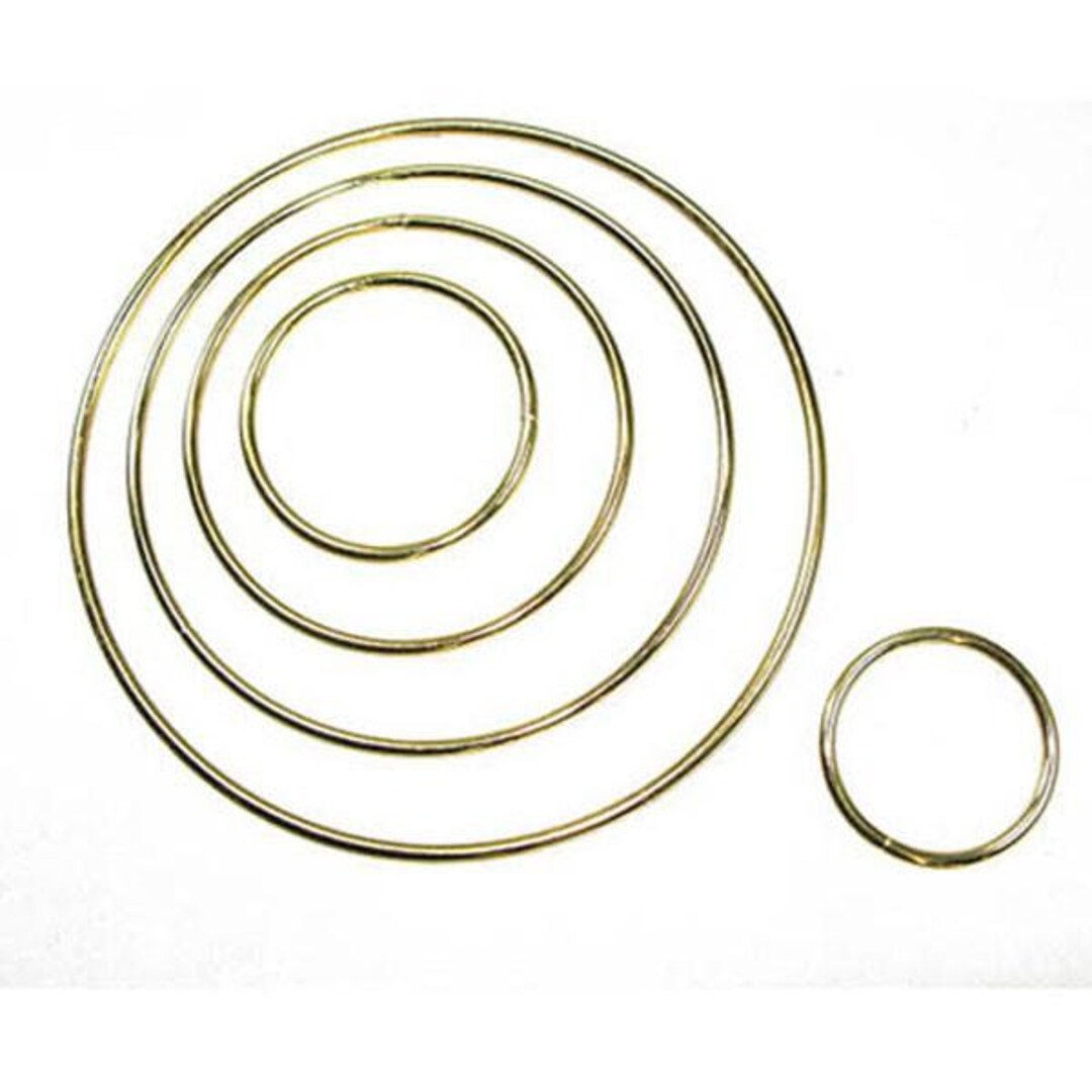 Metal Hoop Brass Plated 1.5 3.8cm - Etsy