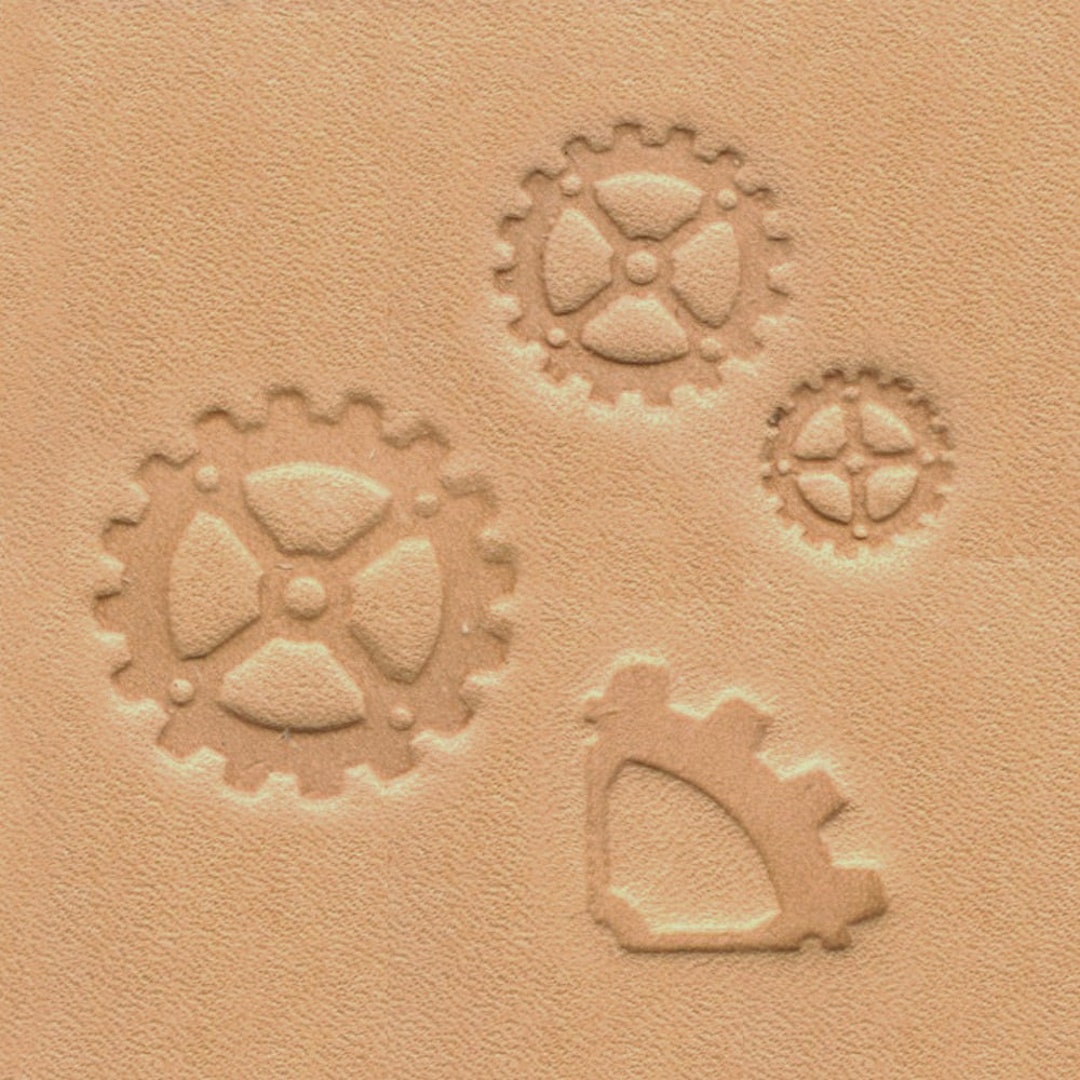 Steampunk Gear Leather Stamp 4 Pcs Set - Etsy