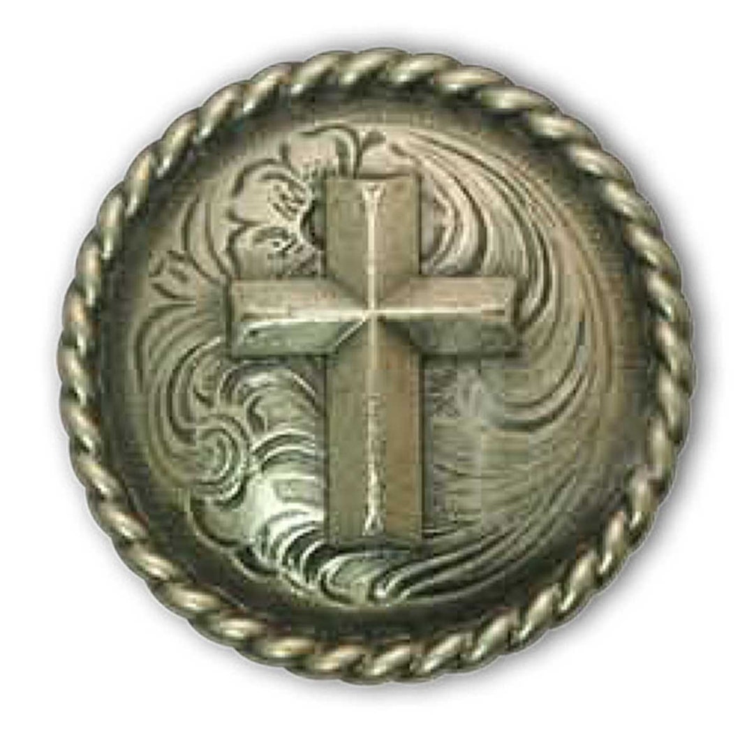 Rope Edge Cross Concho 3 Sizes - Etsy