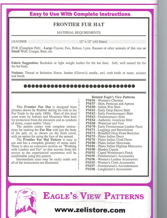 Coyote Fur Hat Pattern