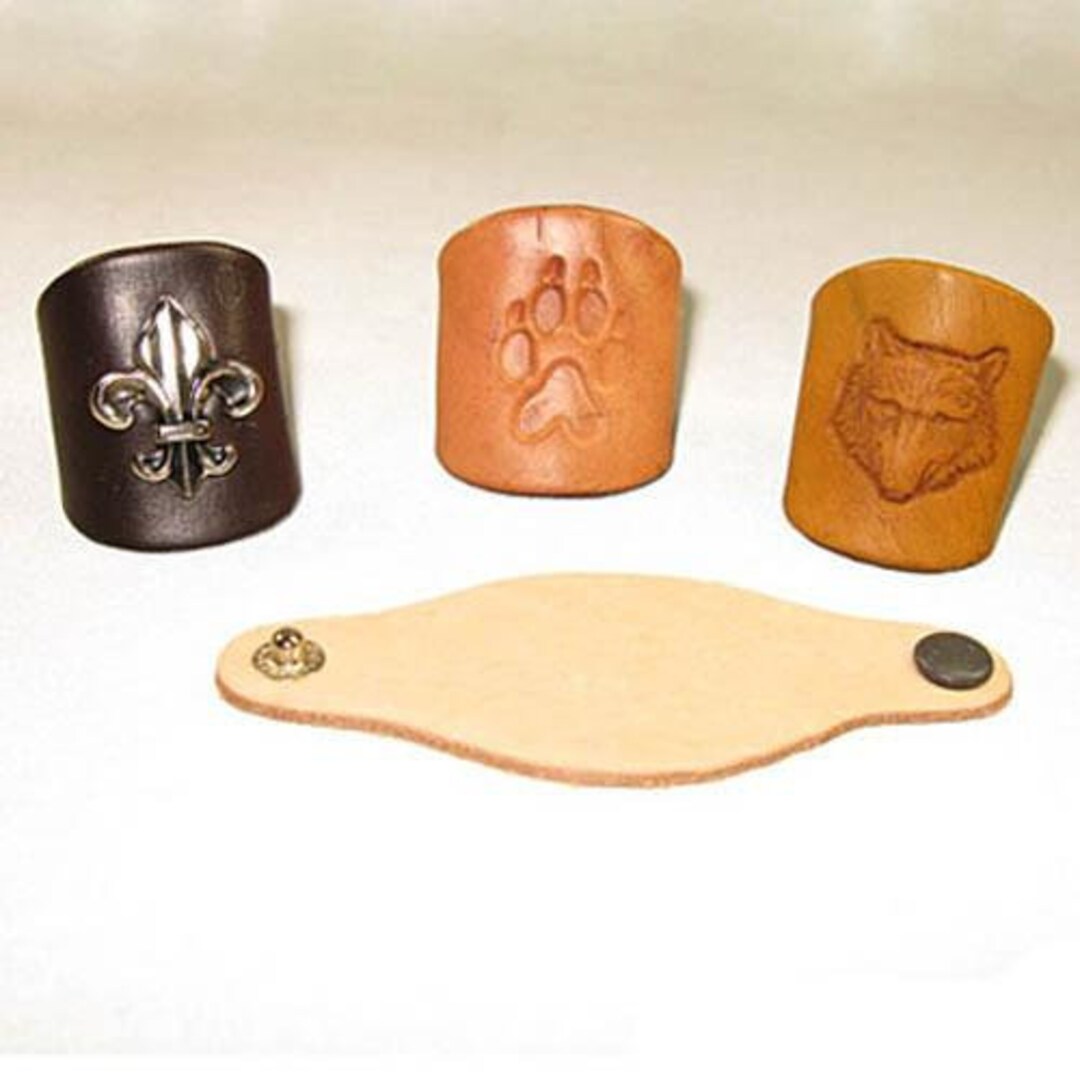 10 Pack Neckerchief Slide Pre-cut Vegetable Tanned Tooling Leather With ...