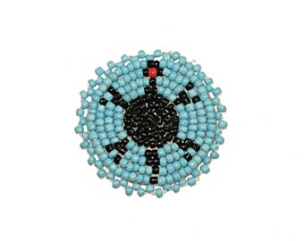 3 Glass Beaded Rosette Medicine Wheel 4 Direction - Etsy
