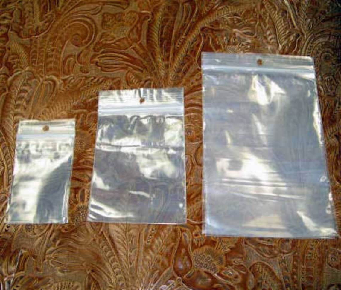 Zip Lock Poly Bags Recloseable Bulk Plastic Baggies 2 mil 100 | Etsy