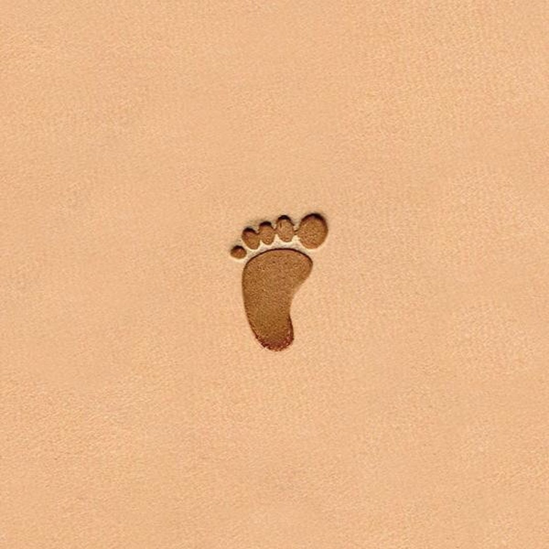 E471 Left Footprint Leathercraft Stamp - Etsy