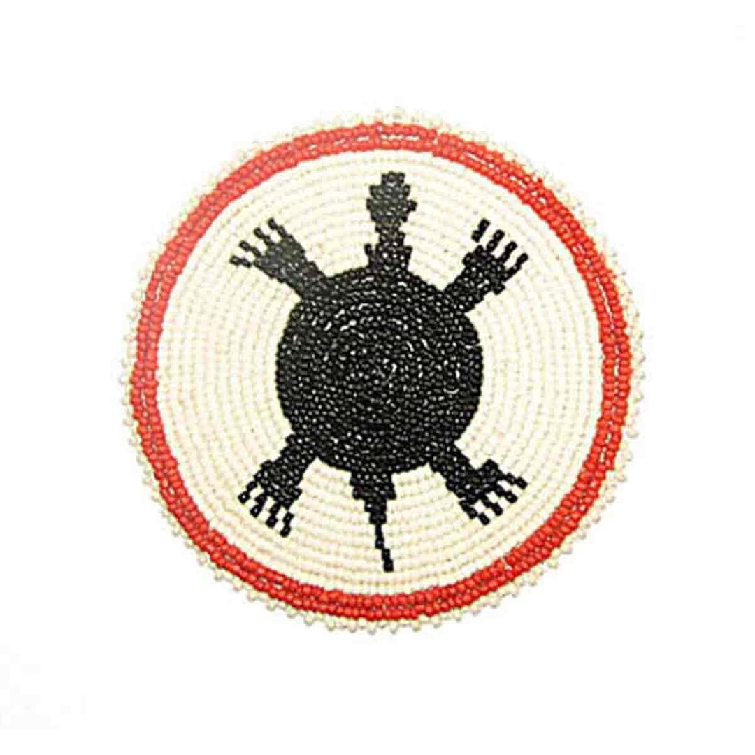 Beaded Turtle Rosettes 4 Bead Work Decorative Applique Leather Crafts ...