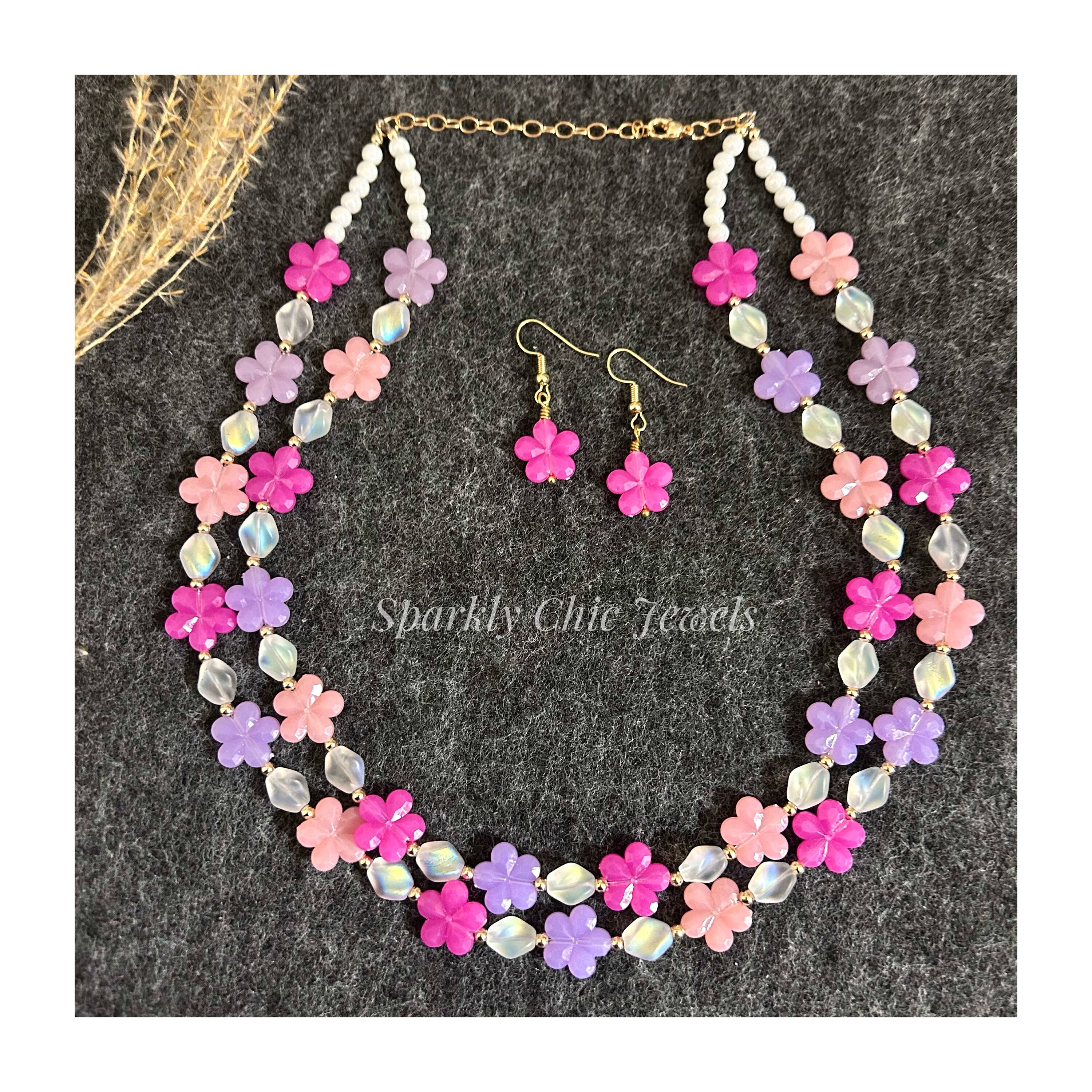 Spring Flower Statement Necklace, Flower Necklace, Spring Necklace ...