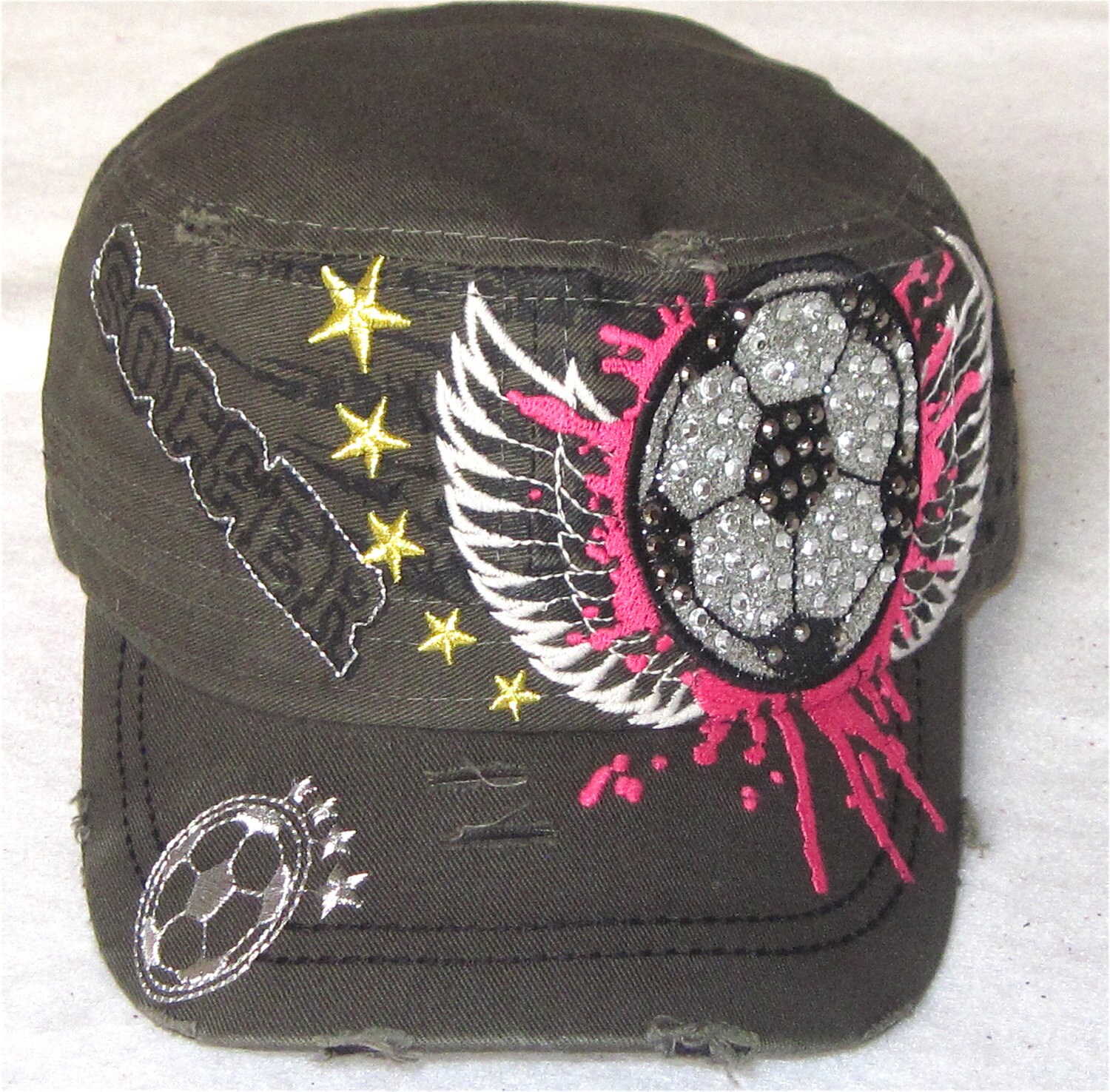 Soccer Cap Soccer Angel Olive Green - Etsy