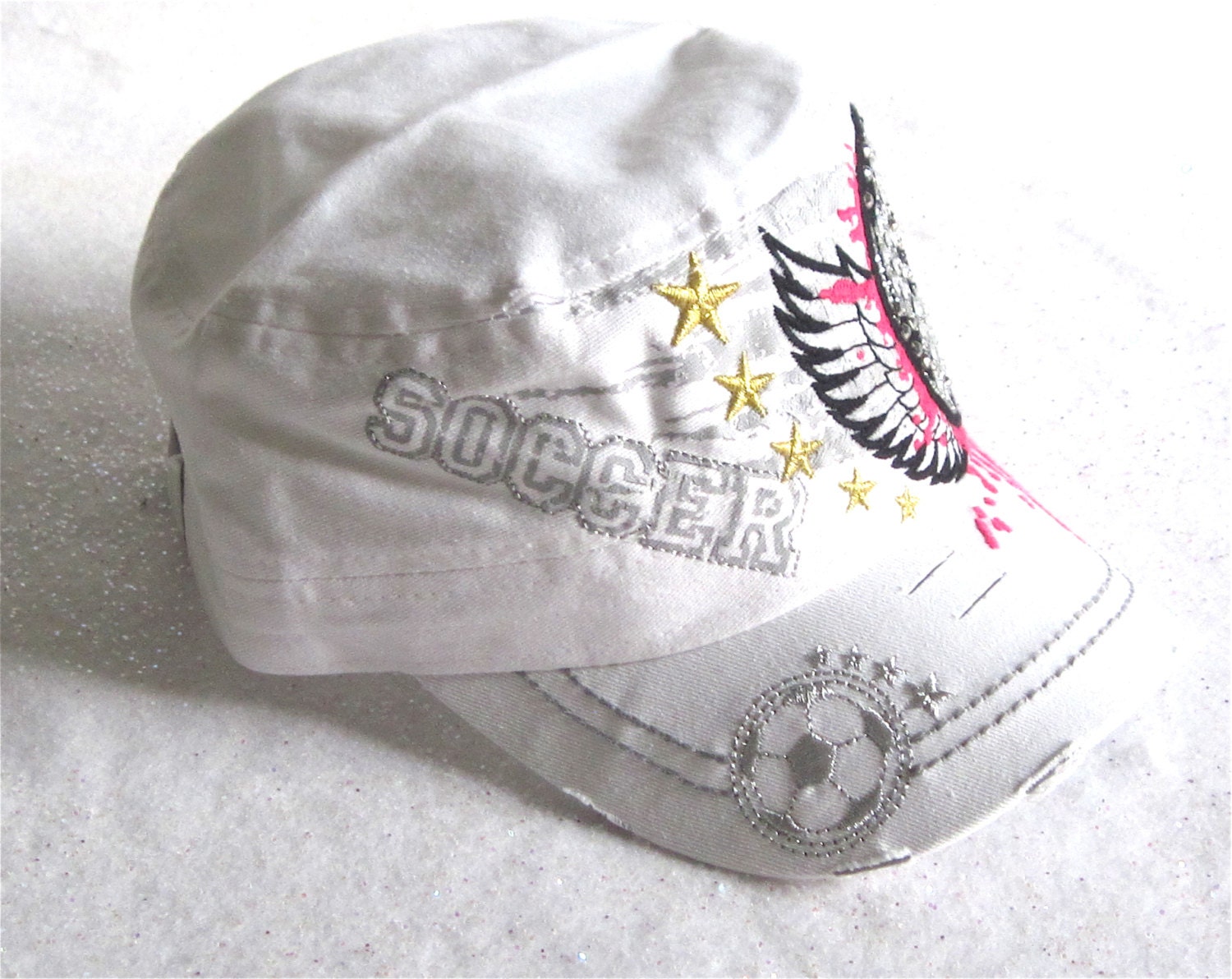 Soccer Cap White Soccer Angel - Etsy