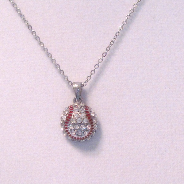 Baseball Necklace - Etsy