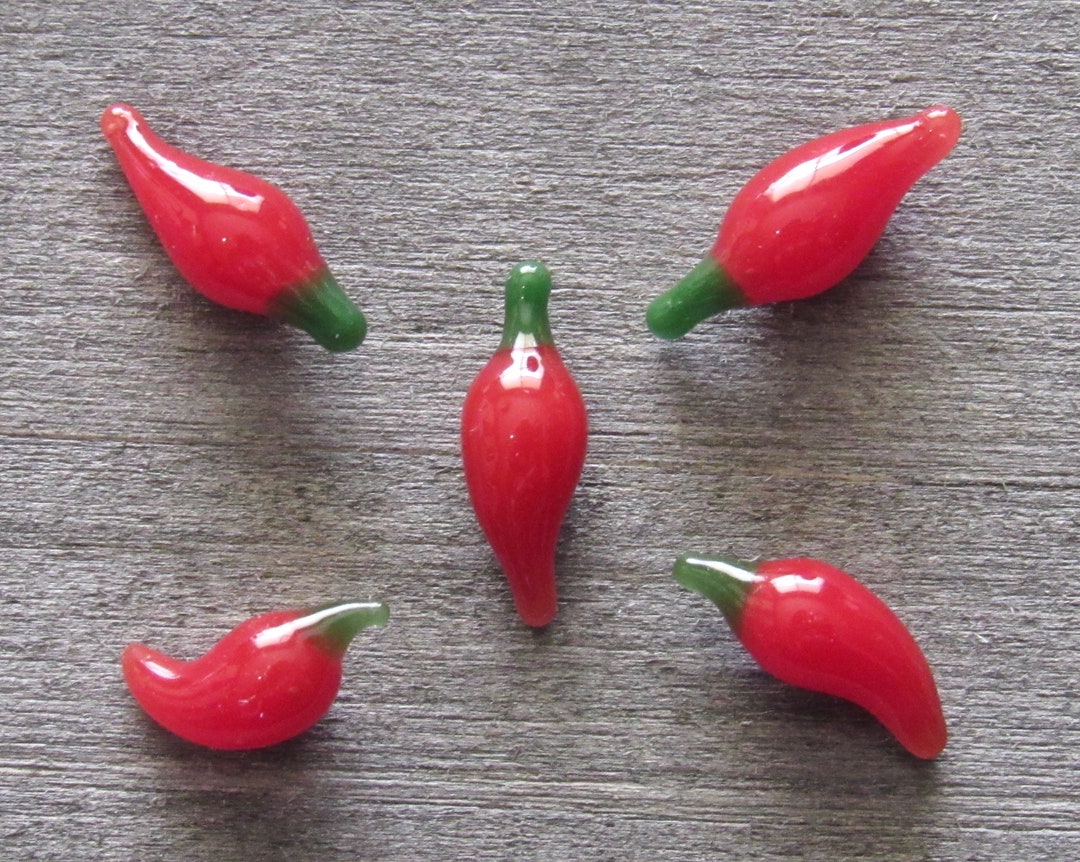 Red Chile Pearls, Mini Glass Sculpture, Handmade Borosilicate Art - Etsy