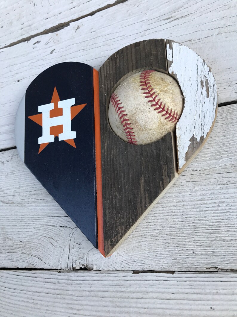 Houston Astros Baseball Heart - Etsy