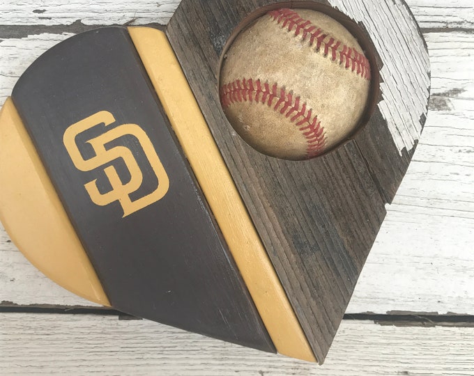 San Diego Padres Baseball Heart, Fathers Day, Gifts for Him, Little ...